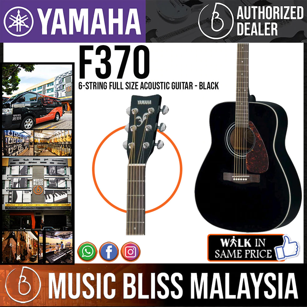 Yamaha F370 Acoustic Guitar - Natural (F-370)| Music Bliss Malaysia