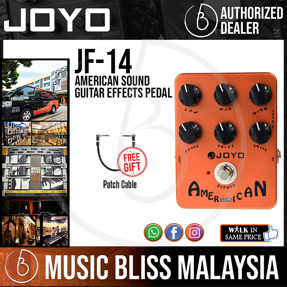 Joyo JF-14 American Sound Guitar Effects Pedal with Free Patch Cable (JF14) | Music Bliss Malaysia