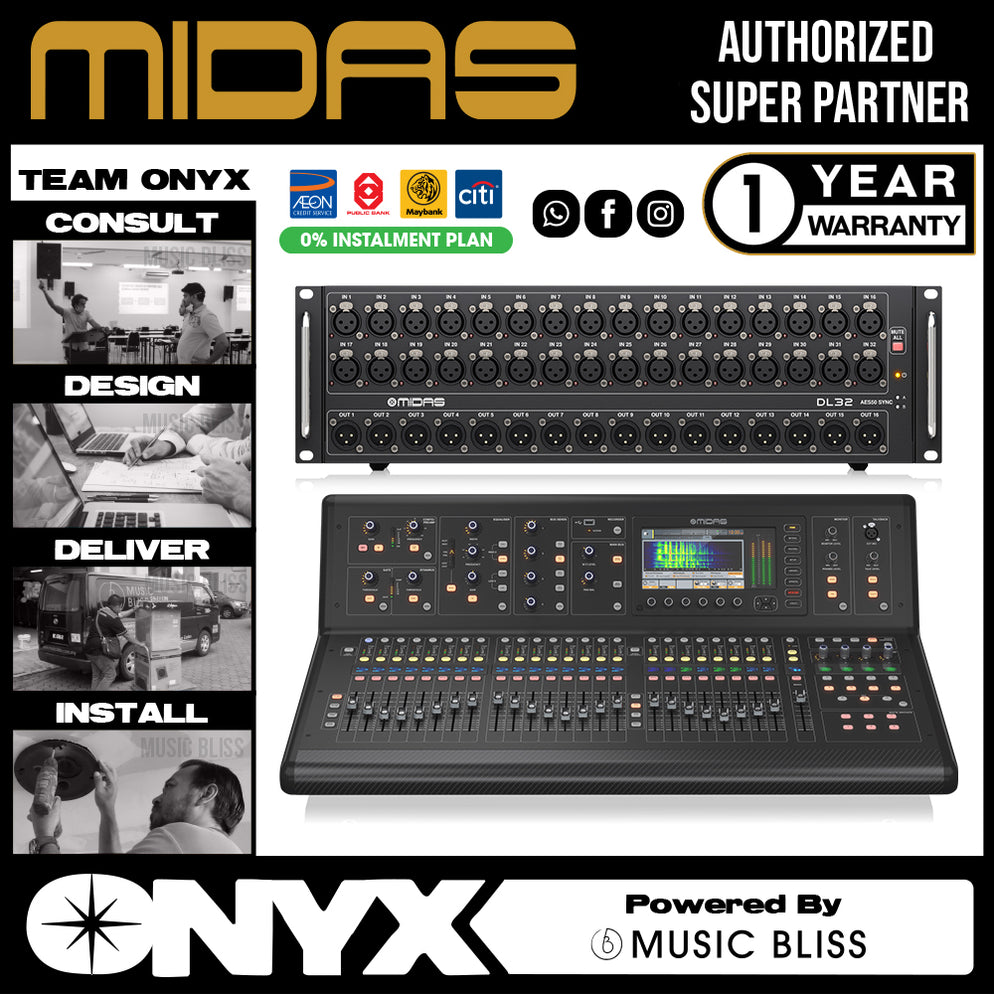 Midas M-32 LIVE Digital Console for Live and Studio with 32 Midas PRO ...