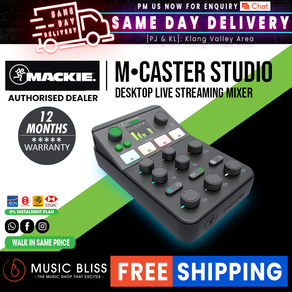 Mackie M-Caster Studio Live Streaming Mixer - Black | Music Bliss Malaysia