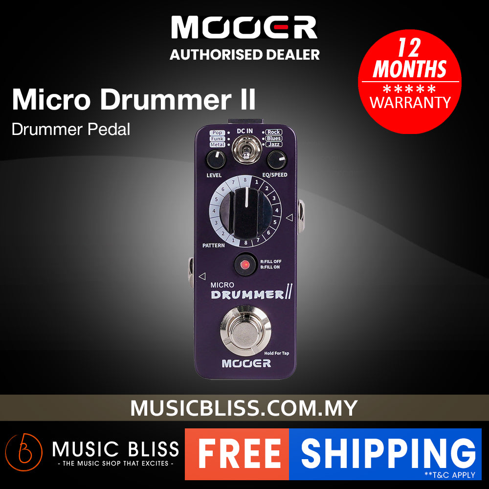 Mooer Micro Drummer II Drummer Pedal | Music Bliss Malaysia