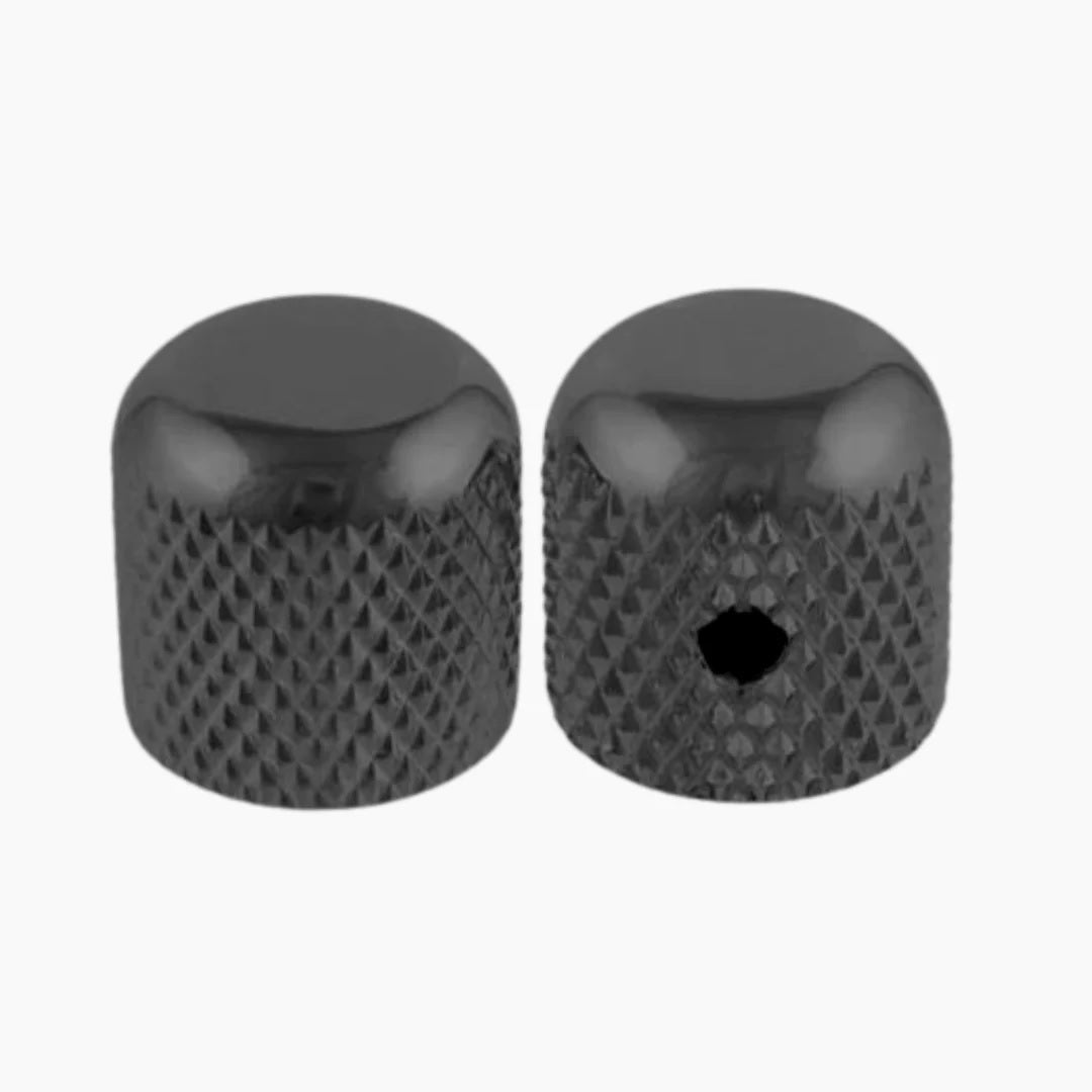 ALLPARTS MK-0110-003 Metal Dome Knobs - Black (Pack of 2) | Music Bliss Malaysia