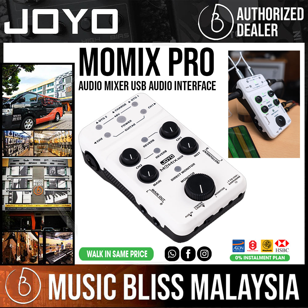 Joyo MOMIX PRO Audio Mixer USB Audio Interface for Live Streaming ...