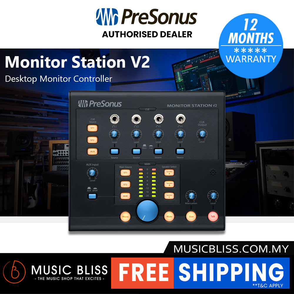 PreSonus Monitor Station V2 Desktop Monitor Controller | Music Bliss ...
