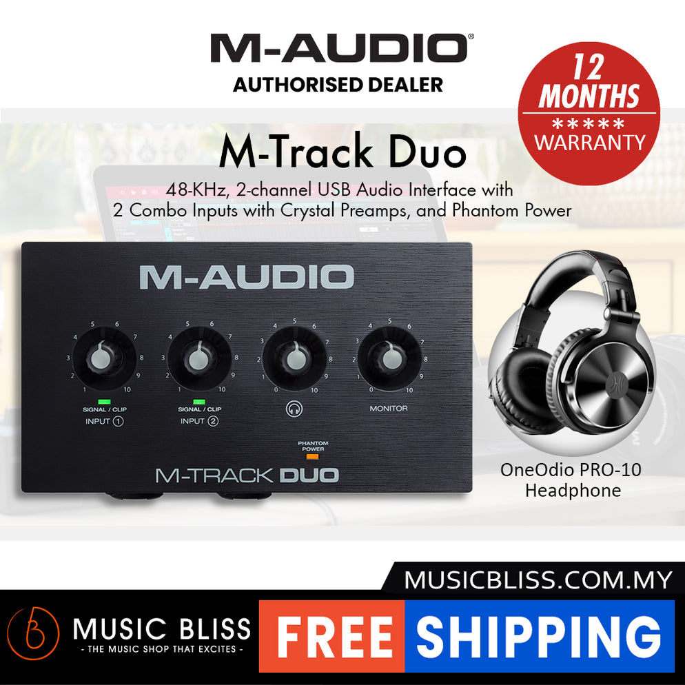 M-Audio M-Track Duo USB Audio Interface | Music Bliss Malaysia