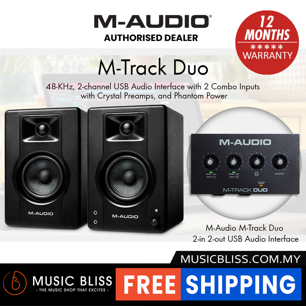 M-Audio M-Track Duo USB Audio Interface | Music Bliss Malaysia
