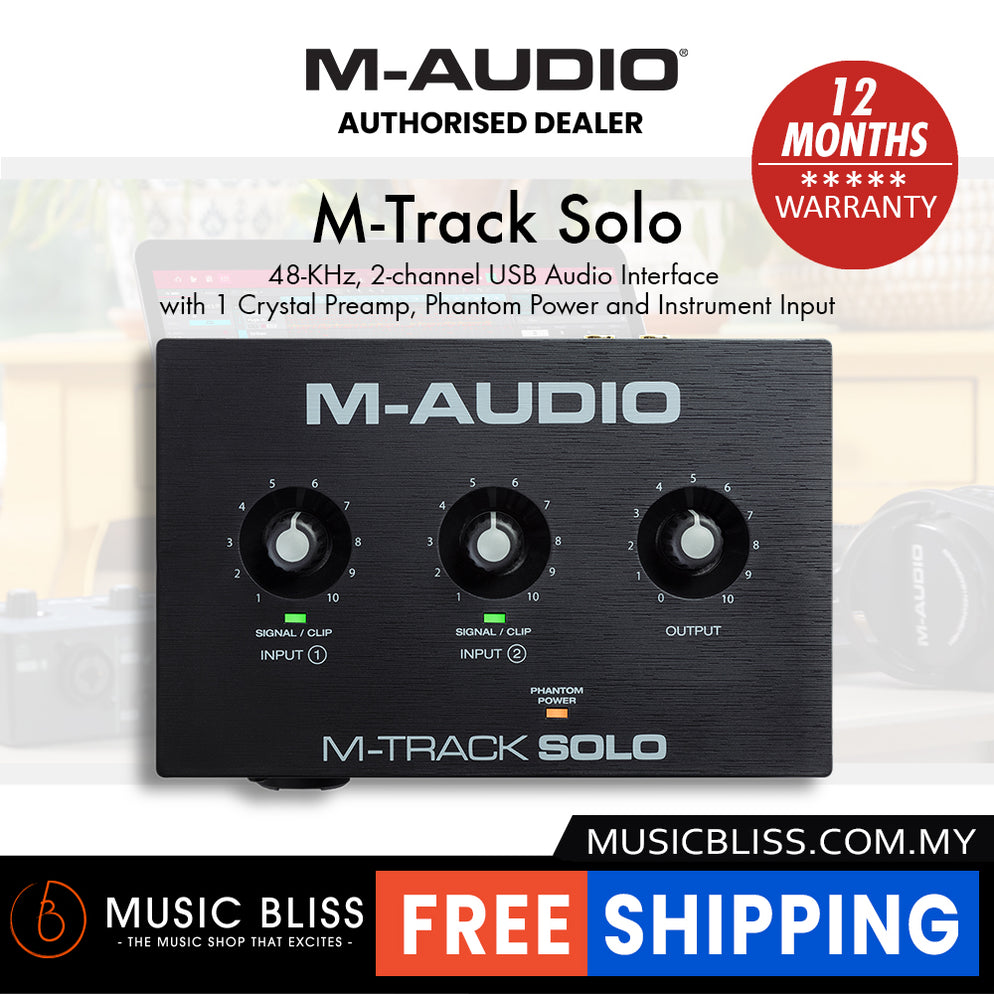 M-Audio M-Track Solo USB Audio Interface | Music Bliss Malaysia