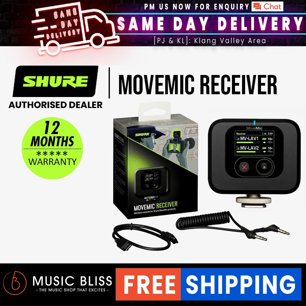 Shure MoveMic Shoe Mount Wireless Receiver | Music Bliss Malaysia