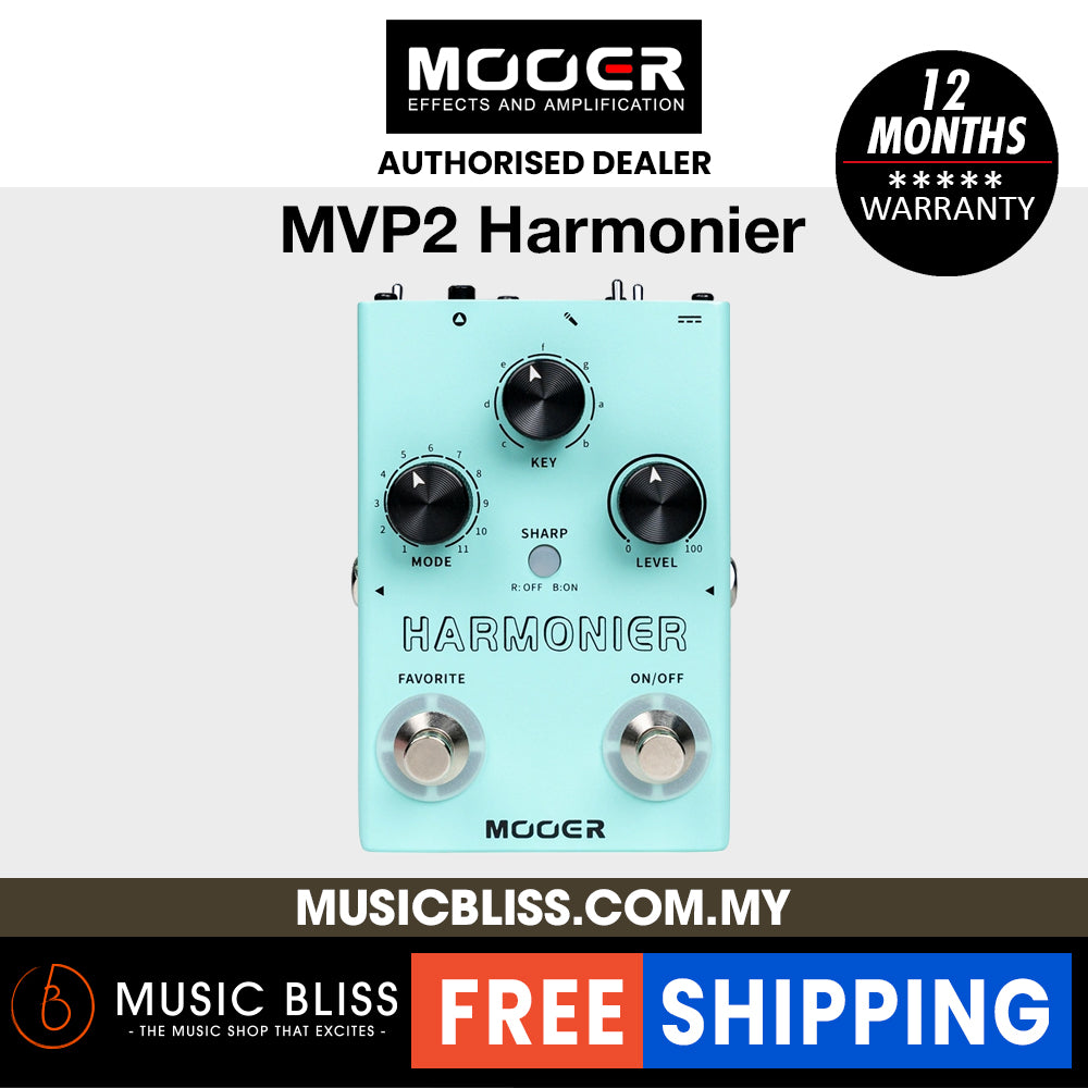 Mooer MVP2 Harmonier Vocal Processor Pedal | Music Bliss Malaysia
