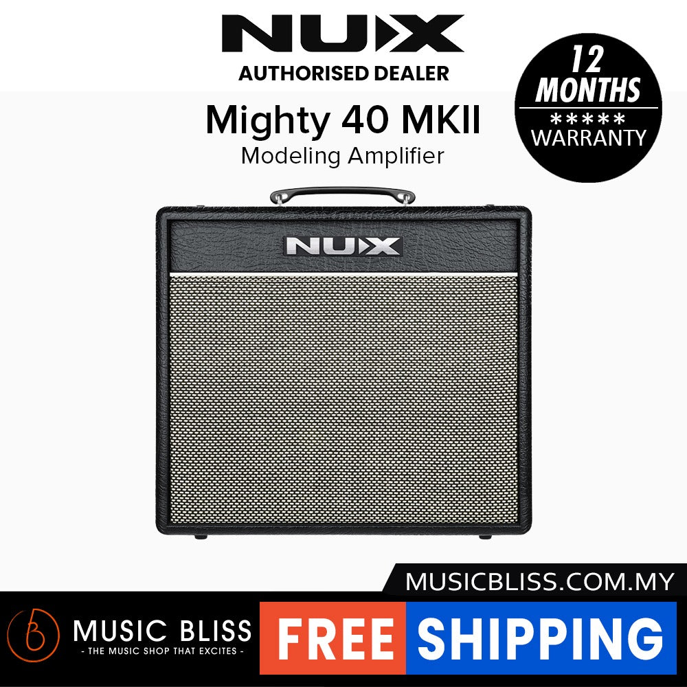NUX Mighty 40 MKII 40-watt Compact Guitar Amplifier (40BT) | Music ...