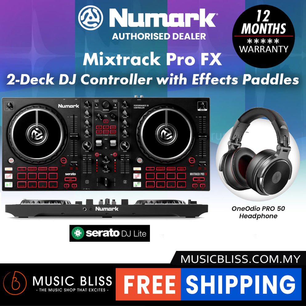 Numark Mixtrack Pro FX – 2 Deck DJ Controller For Serato DJ with DJ ...