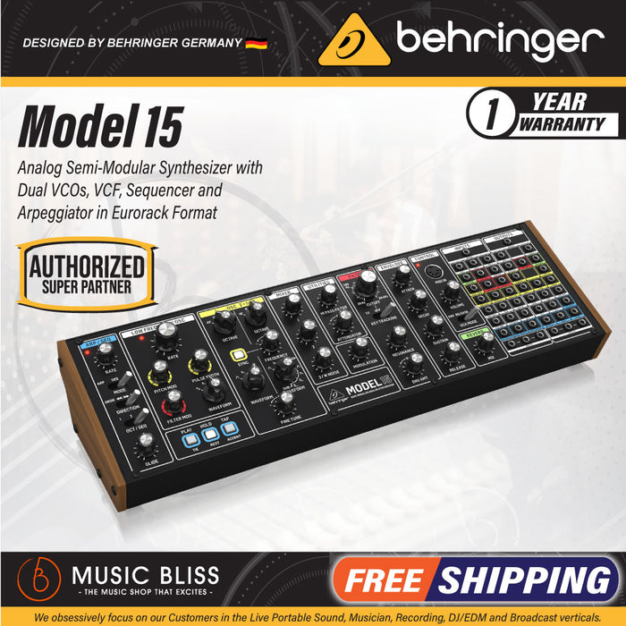 Behringer Model 15 Semi-modular Analog Synthesizer | Music Bliss Malaysia