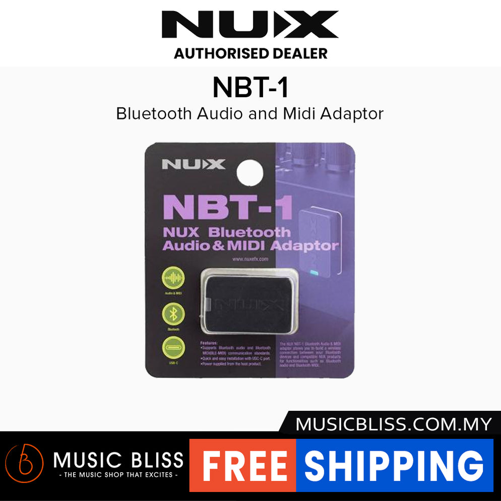 NUX NBT-1 Bluetooth Audio and Midi Adaptor | Music Bliss Malaysia