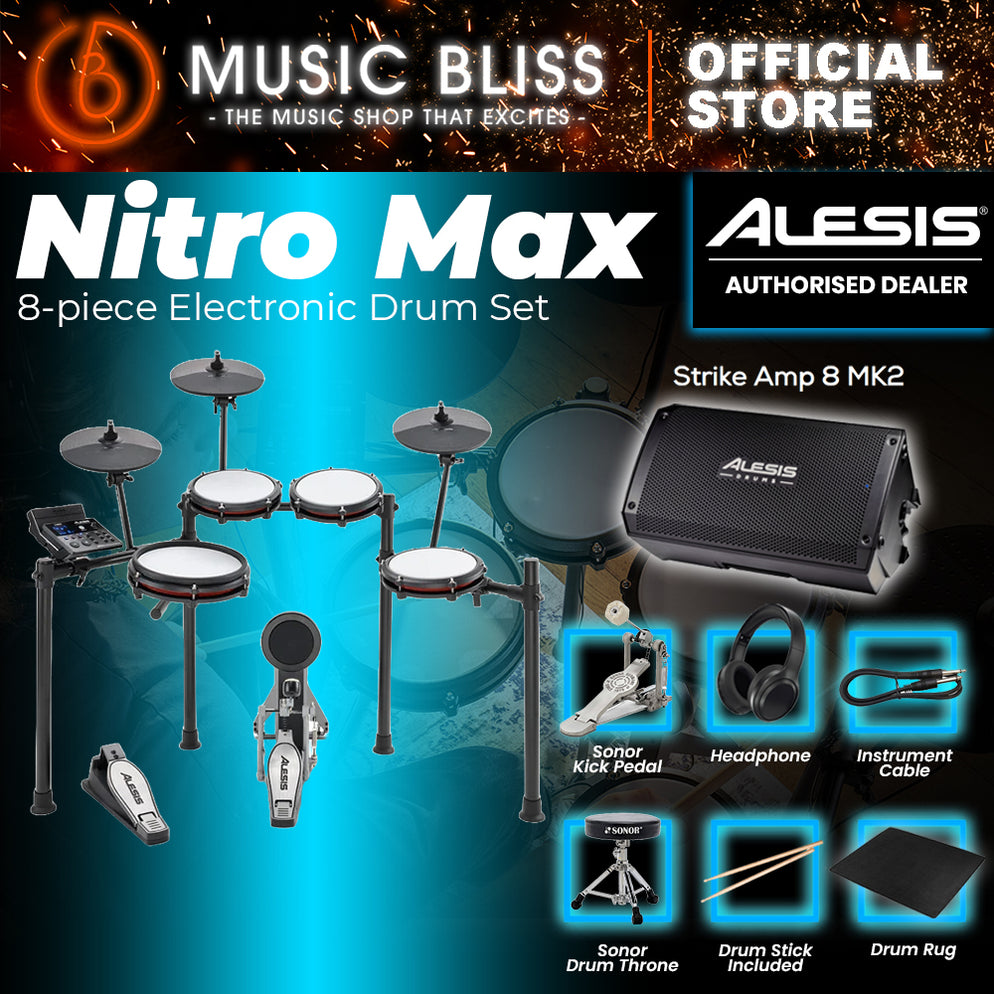 Alesis Nitro Max Best Budget Beginner Electronic Drum Set — Music Bliss ...