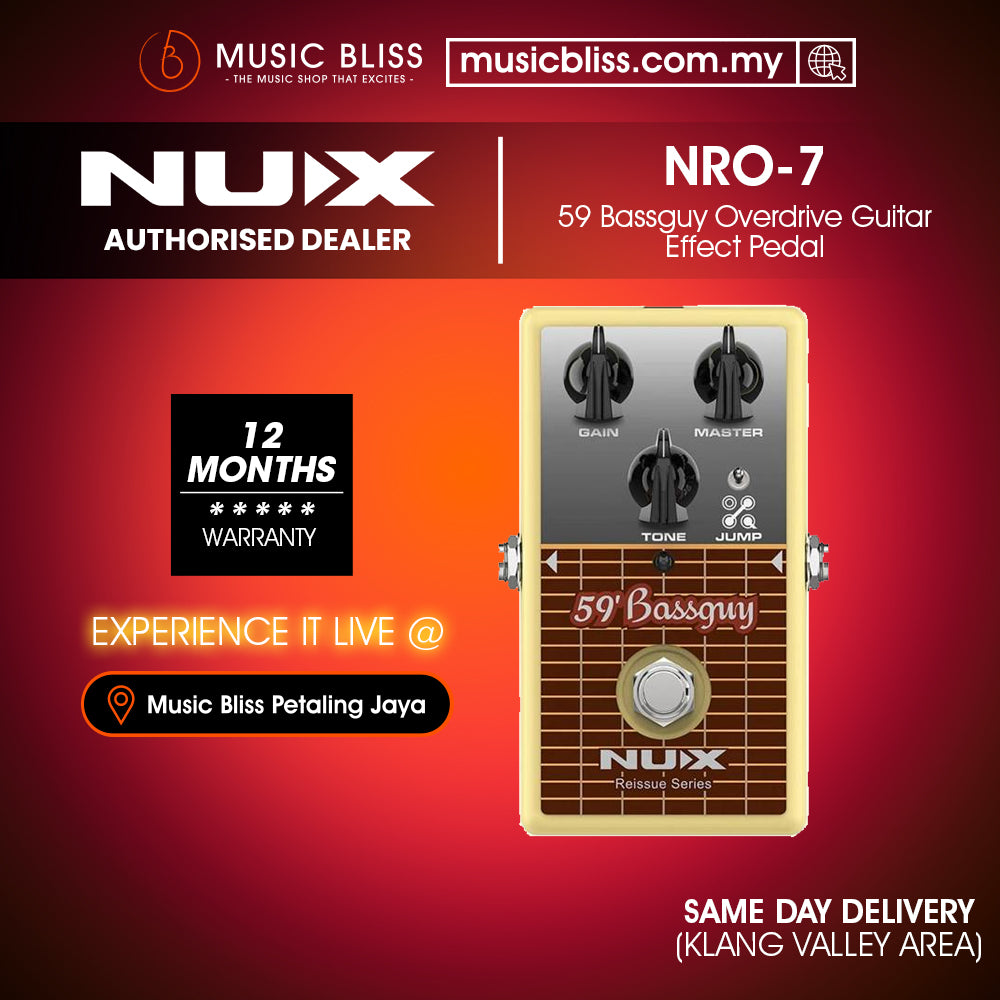NUX NRO-7 59 Bassguy Overdrive Guitar Effect Pedal | Music Bliss Malaysia