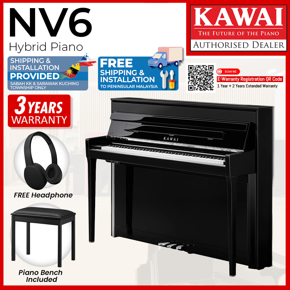 Kawai Novus NV6 High Performance Millennium III Hybrid Upright Digital ...