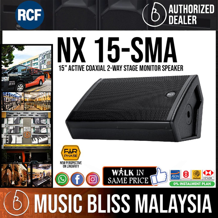 RCF NX 15-SMA 15" Active Coaxial 2-Way Stage Monitor Speaker | Music ...