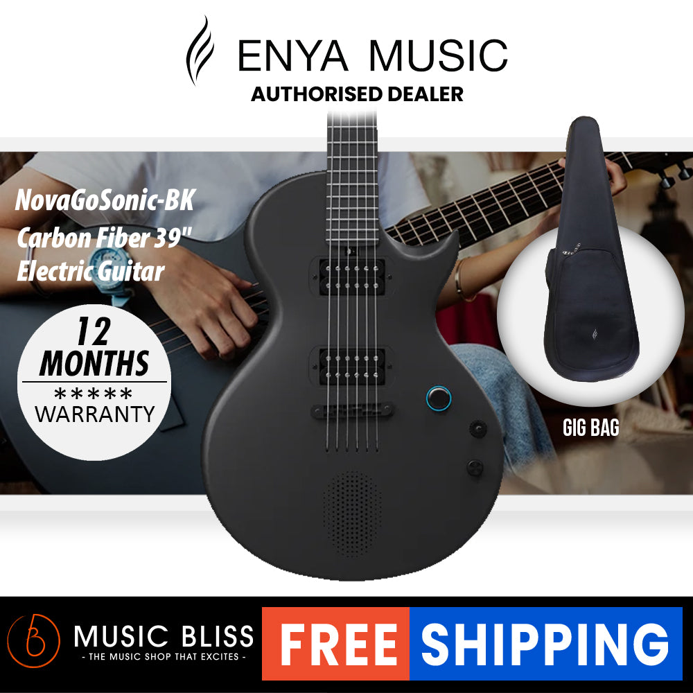Enya Nova Go Sonic Electric Guitar - Black | Music Bliss Malaysia