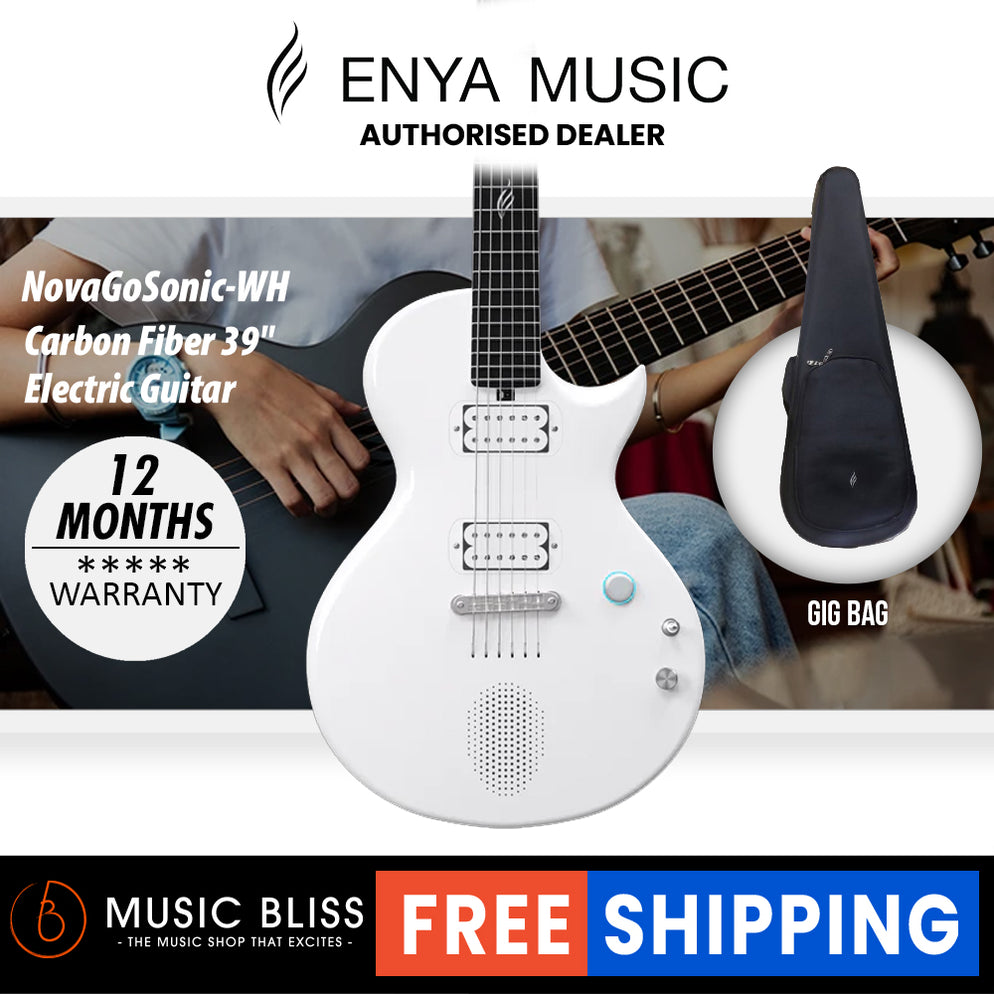 Enya Nova Go Sonic Electric Guitar - White | Music Bliss Malaysia