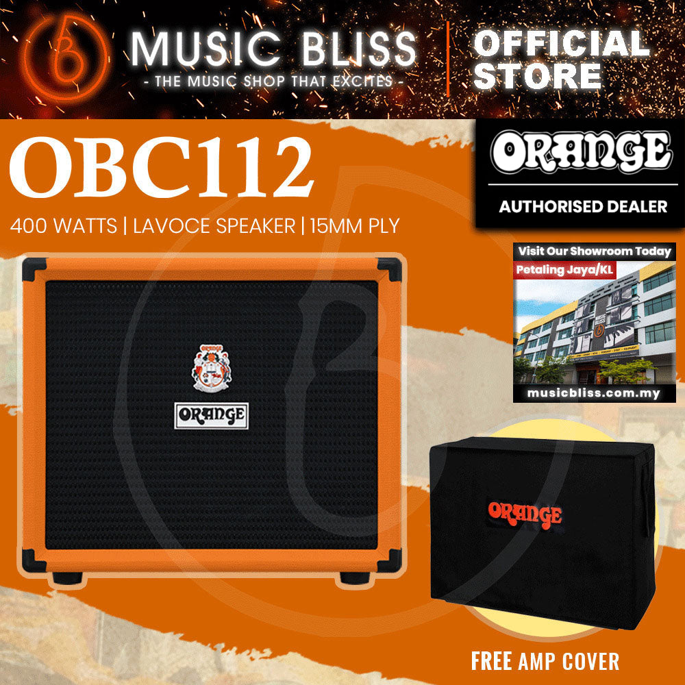 Orange OBC-112 400-watt 1x12" Bass Cabinet | Music Bliss Malaysia