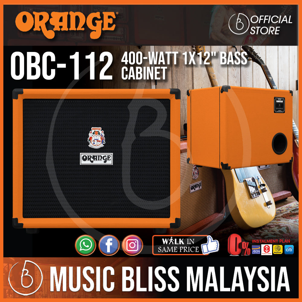 Orange OBC112 400-watt 1x12" Bass Cabinet | Music Bliss Malaysia