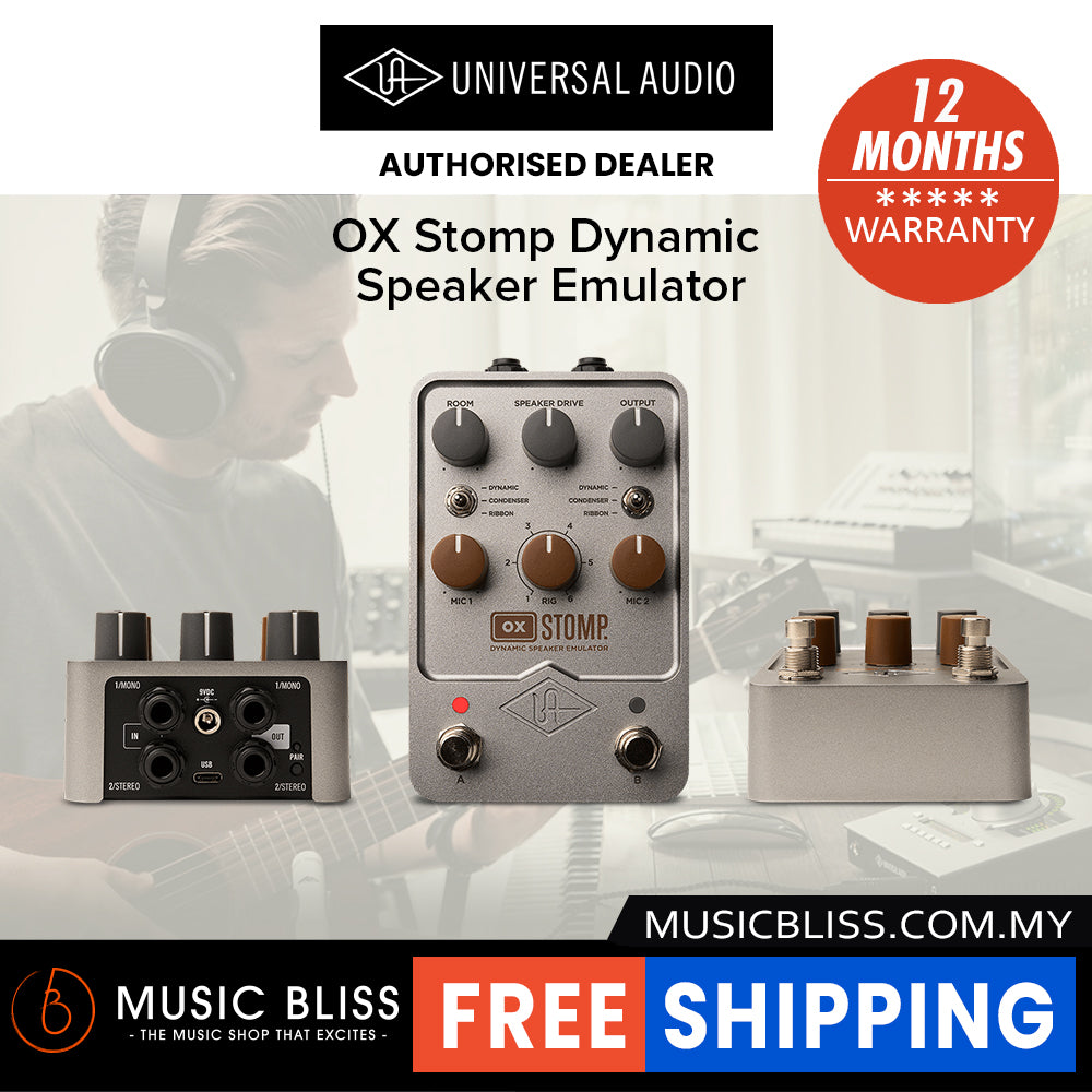 Universal Audio OX Stomp Dynamic Speaker Emulator Stereo Pedal | Music Bliss Malaysia