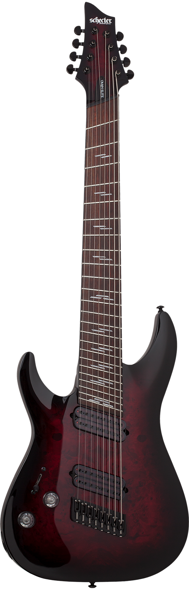 Schecter Omen Elite-8 MS Left-Handed Electric Guitar - Black Cherry ...