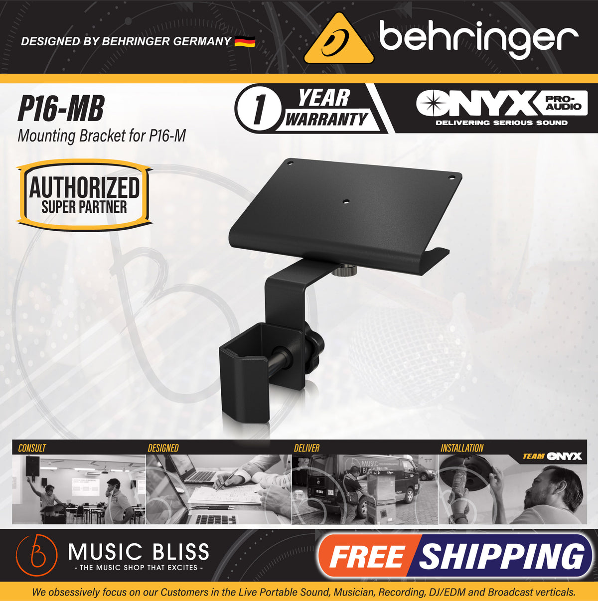 Behringer Powerplay P16-MB Stand Mounting Bracket | Music Bliss Malaysia