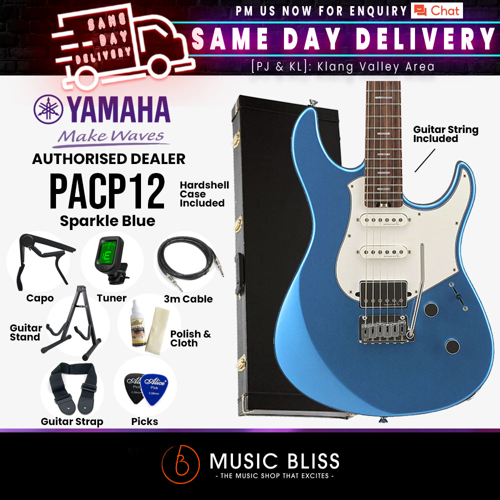 Yamaha PACP12 Pacifica Professional Electric Guitar - Sparkle Blue ...