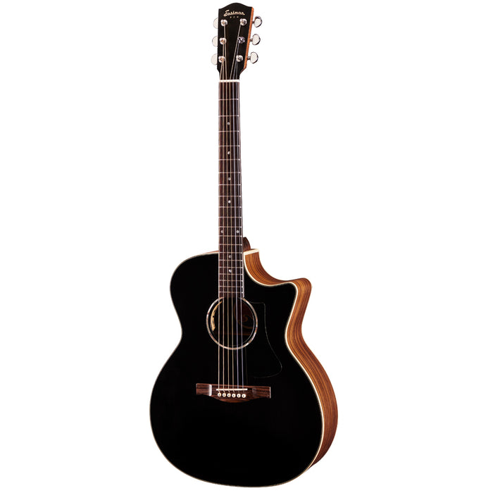 Eastman Guitars PCH2-GACE 6-string Acoustic-electric Guitar - Black | Music Bliss Malaysia