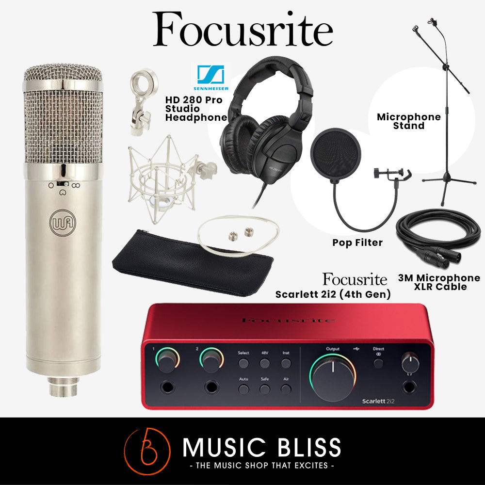 Recording Studio Set/Bundle: Focusrite Scarlett 2i2 (4th Gen) with Warm ...