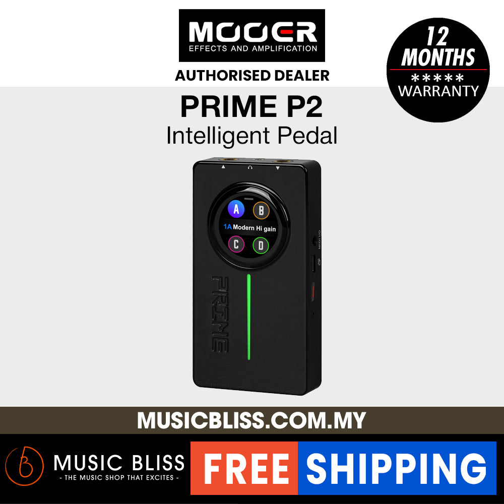 Mooer Prime P2 Multi-Effects Pedal Processor - Black | Music Bliss Malaysia