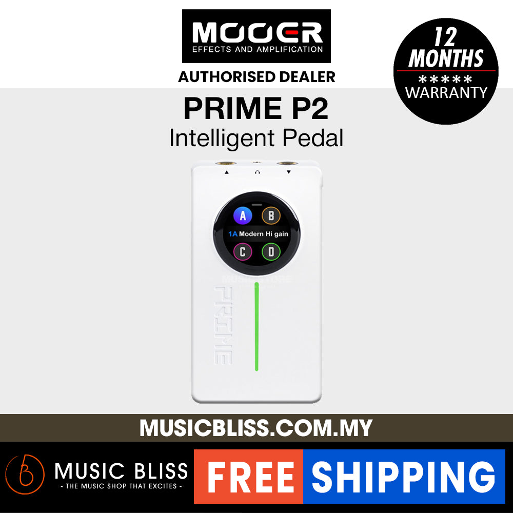 Mooer Prime P2 Multi-Effects Pedal Processor - White | Music Bliss Malaysia