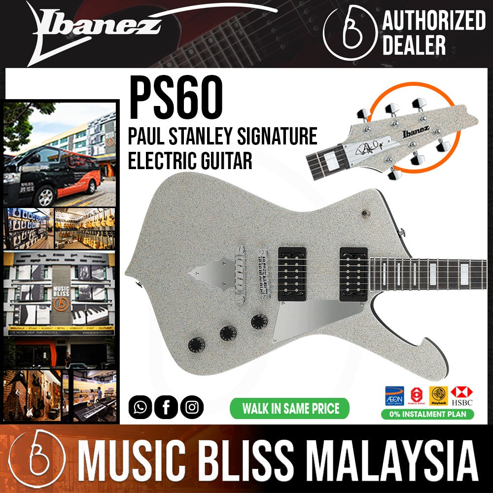 Ibanez PS60 Paul Stanley Signature Electric Guitar - Silver Sparkle | Music Bliss Malaysia
