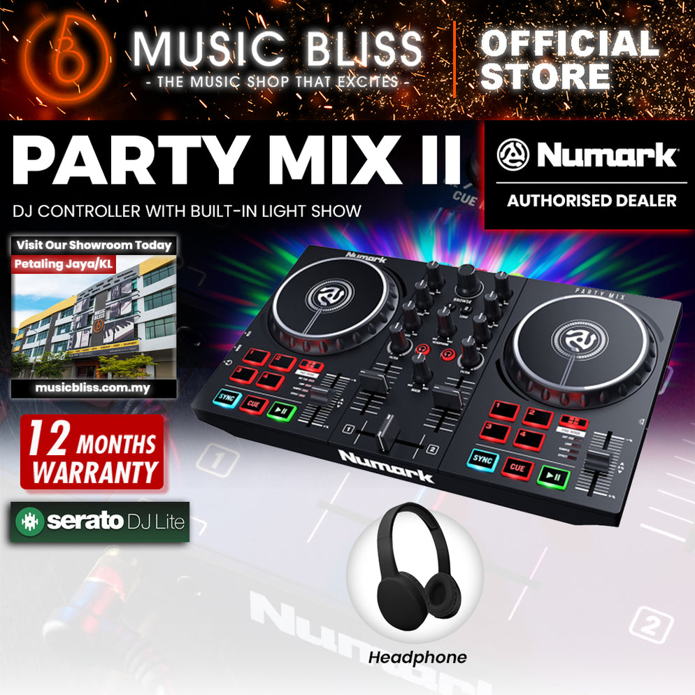 Numark Party Mix II - DJ Controller with Party Lights, DJ Set with 2 D ...