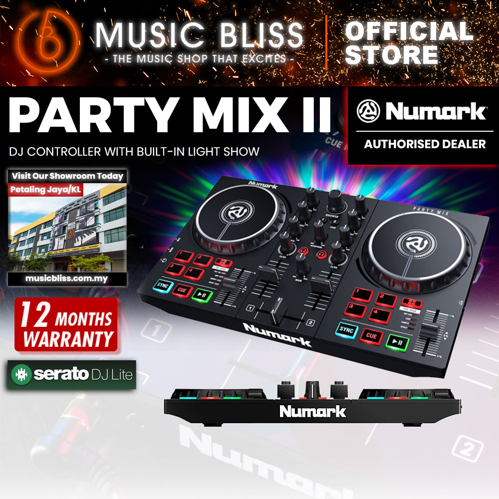 Numark Party Mix II - DJ Controller with Party Lights, DJ Set with 2 D ...