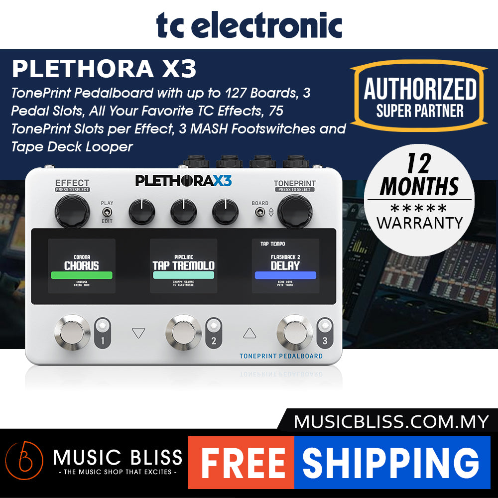 TC Electronic Plethora X3 TonePrint Multi-FX Pedalboard | Music Bliss ...
