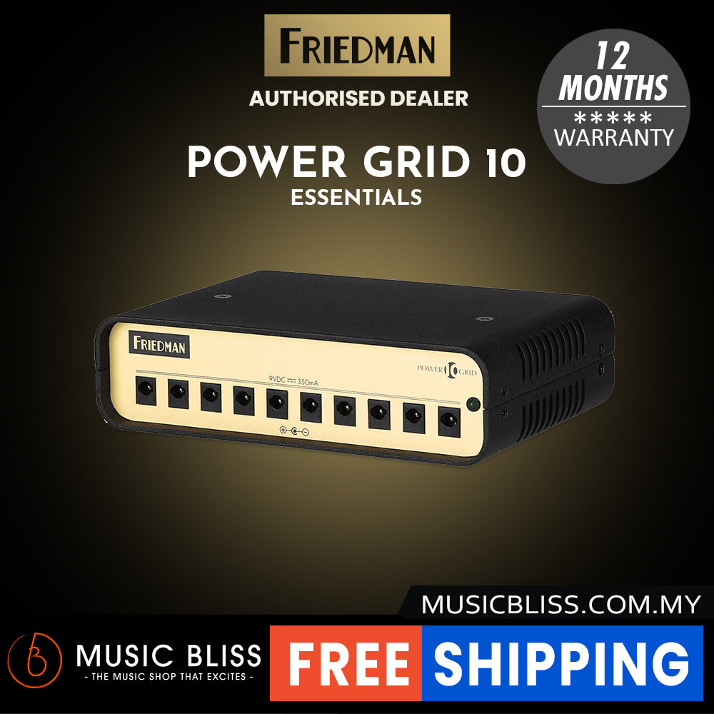 Friedman Power Grid 10 - 10 9v Output Power Supply | Music Bliss Malaysia