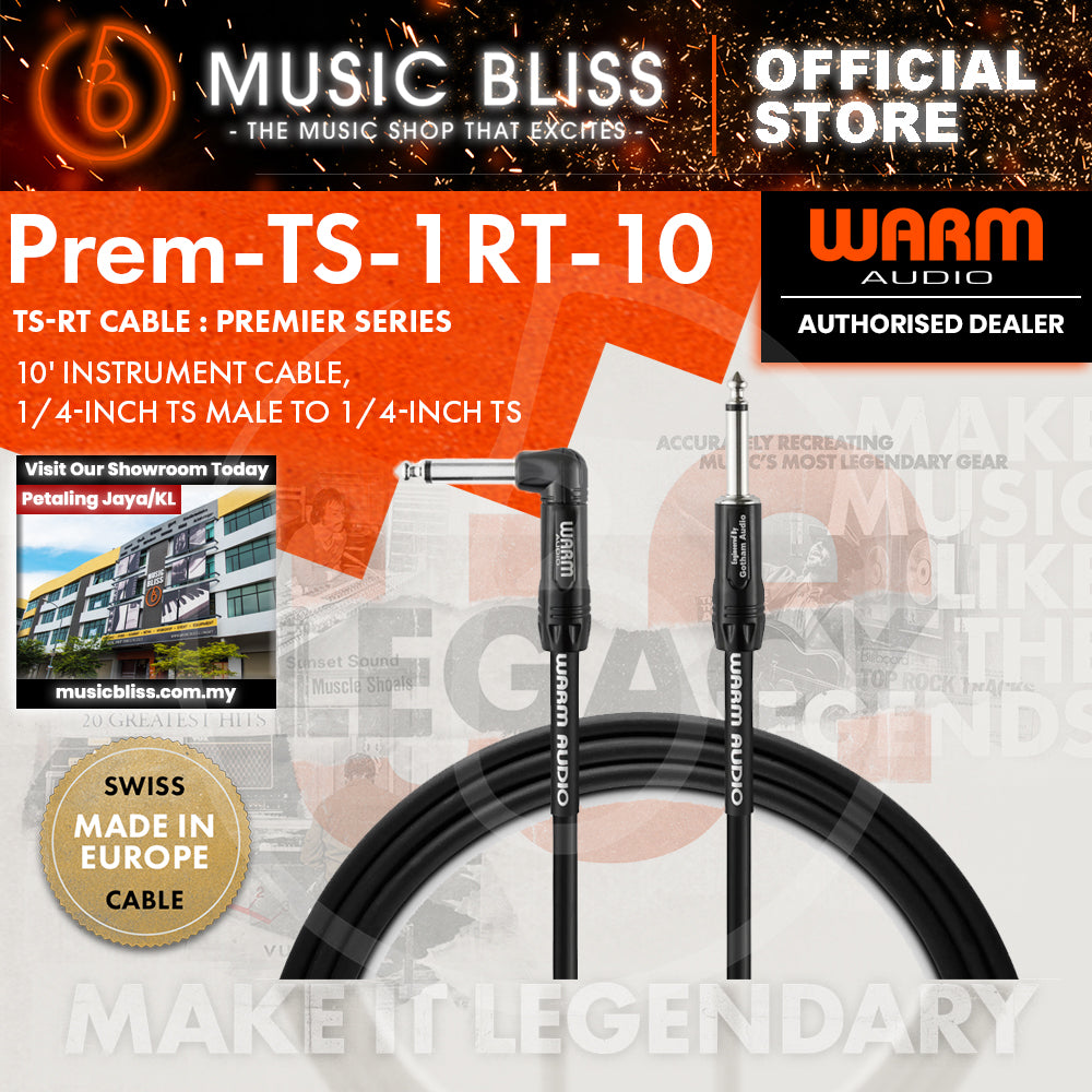 Warm Audio Prem-TS-1RT-10' Premier Gold Straight to Right Angle ...