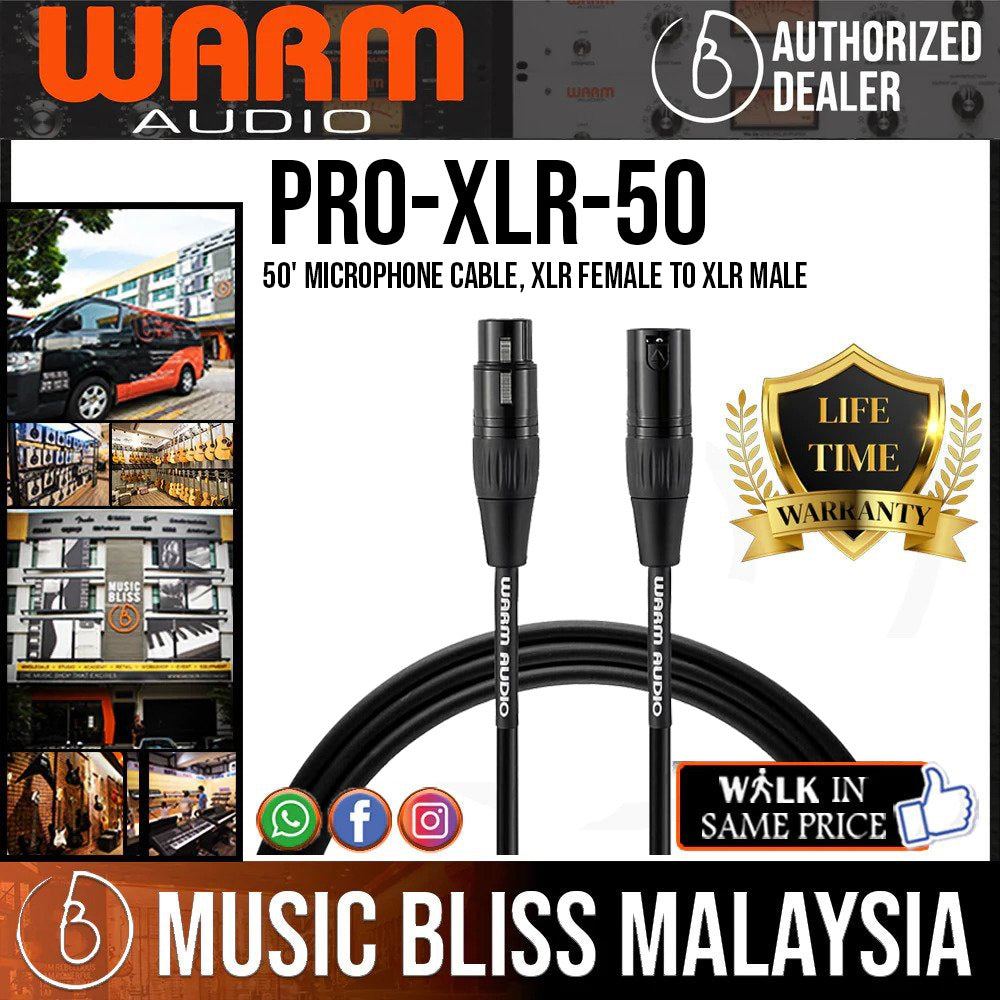 Warm Audio Pro Series XLR Cable - 50-foot (Pro-XLR-50) | Music Bliss ...