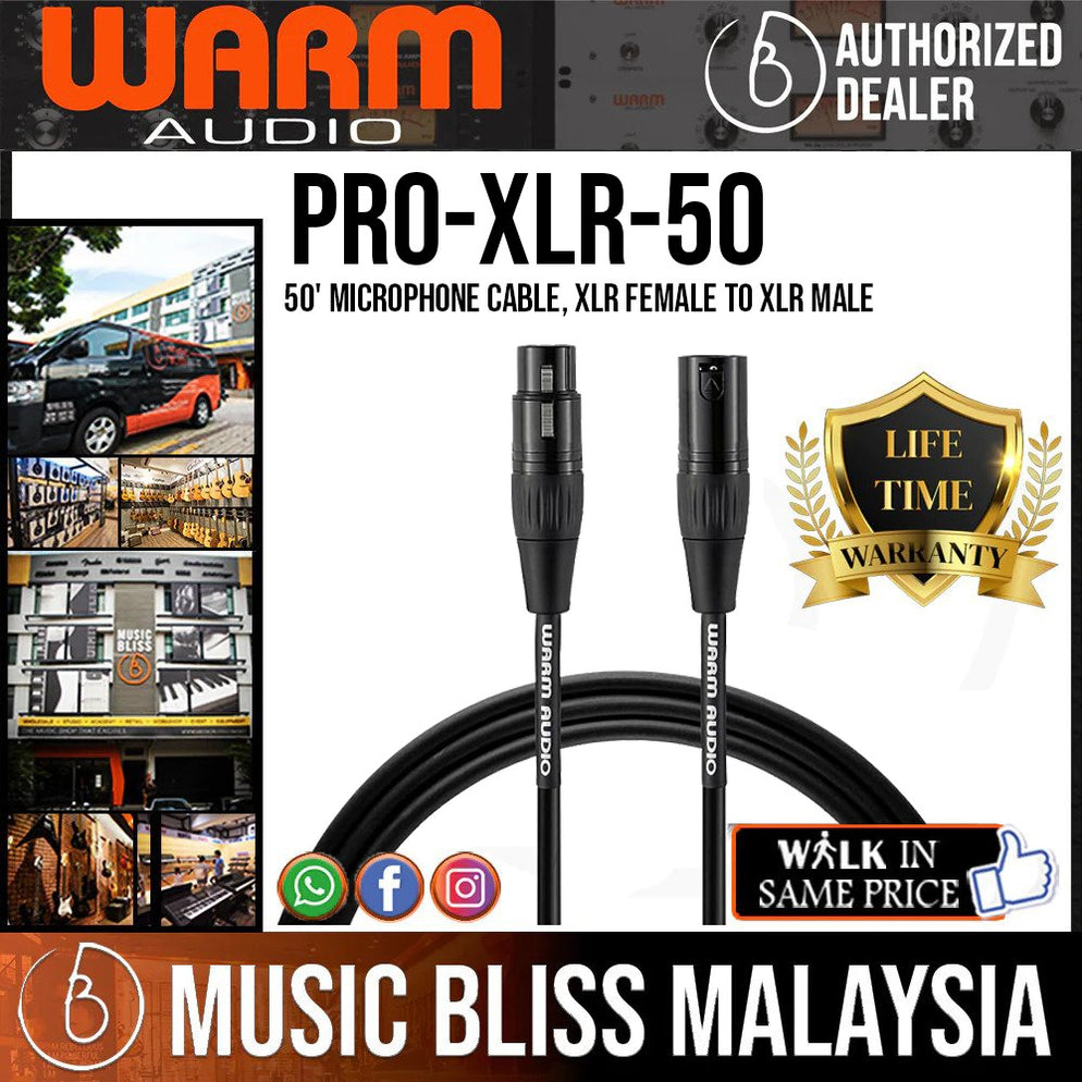 Warm Audio Pro Series XLR Cable - 50-foot (Pro-XLR-50) | Music Bliss ...