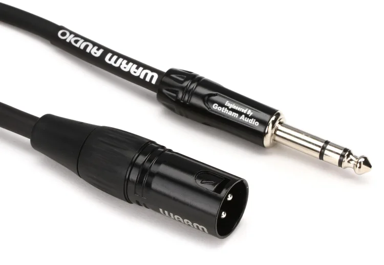 Warm Audio Pro Series XLR Male to 1/4" TRS Male - 3-foot (Pro-XLRm-TRSm ...