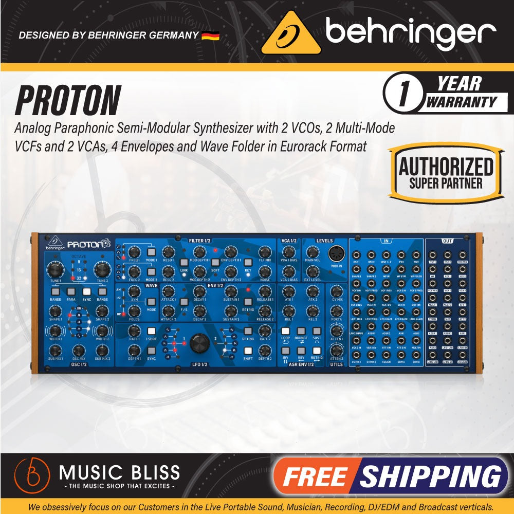 Behringer Proton Paraphonic Analog Synthesizer | Music Bliss Malaysia