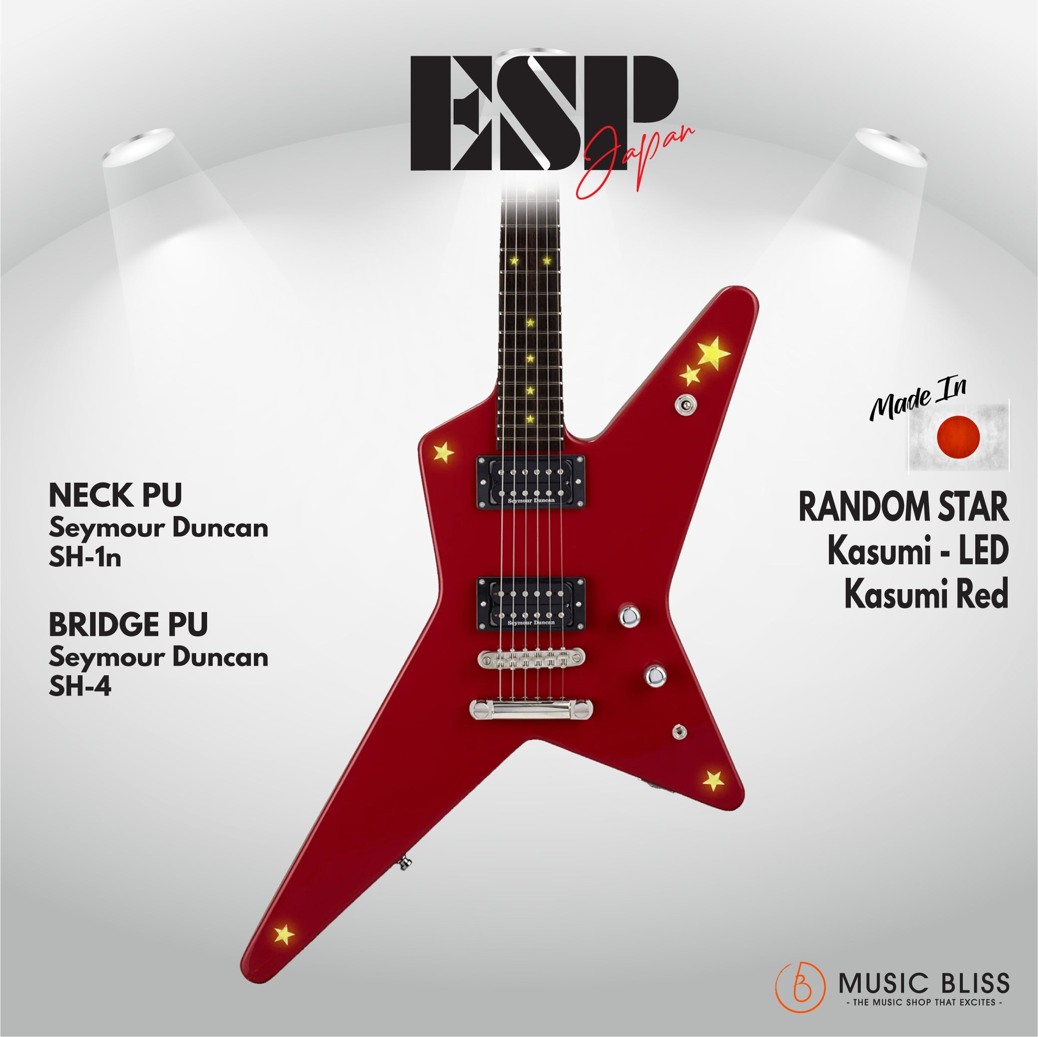 ESP Original RANDOM STAR Kasumi - LED - Kasumi Red [MIJ - Made in Japan ...