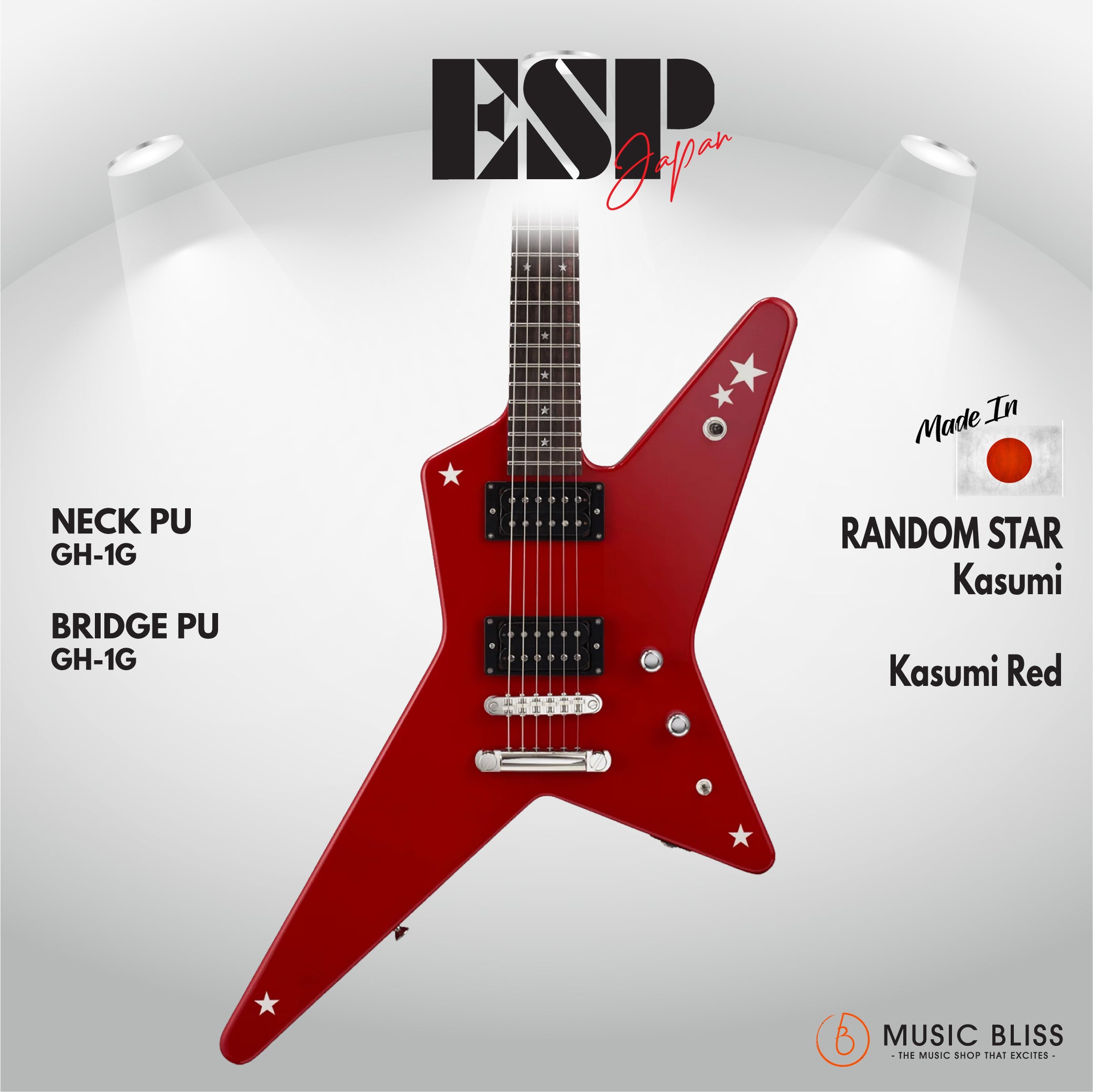 ESP Original RANDOM STAR Kasumi - Kasumi Red [MIJ - Made in Japan ...