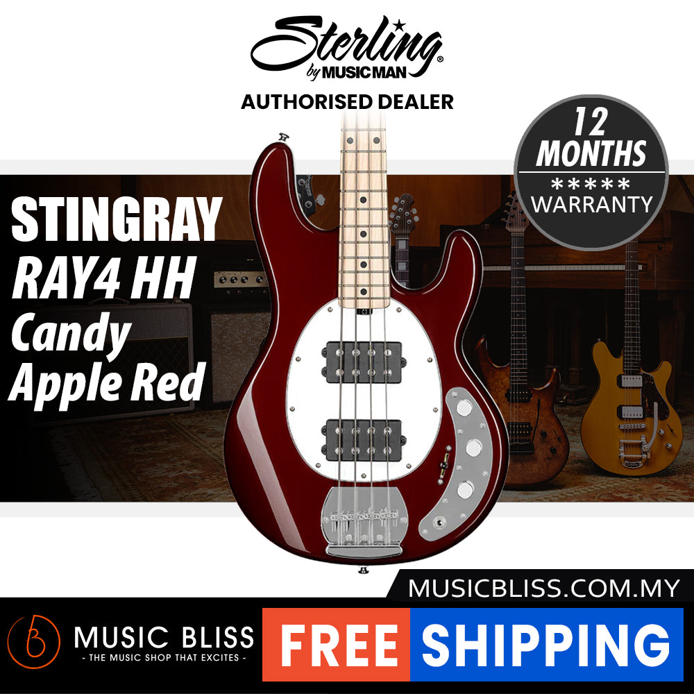 Sterling By Music Man StingRay RAY4HH Electric Bass Guitar - Candy ...