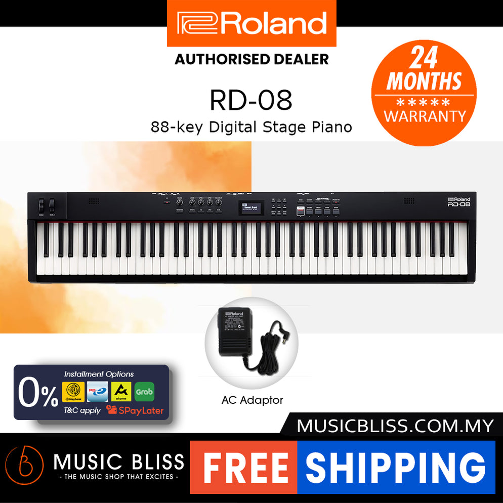 Roland RD-08 88-key Digital Stage Piano | Music Bliss Malaysia