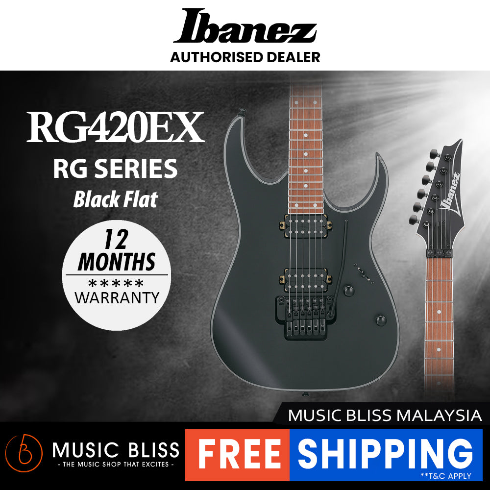 Ibanez RG420EX Electric Guitar - Black Flat (RG420EX-BKF) | Music Bliss ...