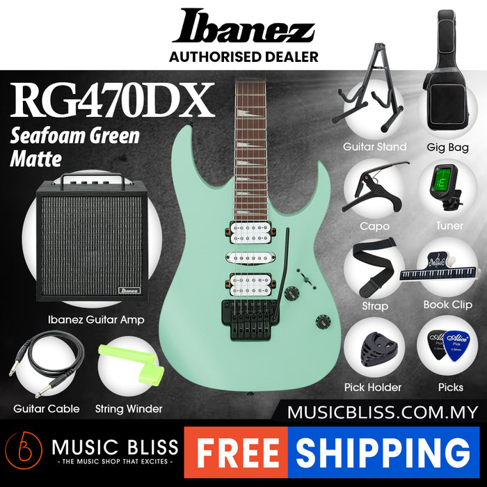 Ibanez RG470DX Electric Guitar - Sea Foam Green Matte | Music Bliss ...