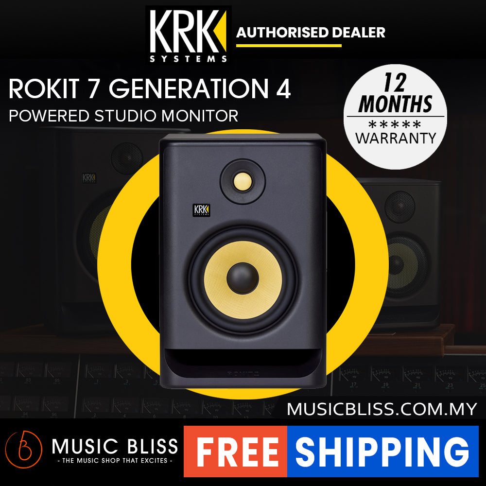 KRK ROKIT 7 G4 7" Powered Studio Monitor - Unit (RP7G4) | Music Bliss ...